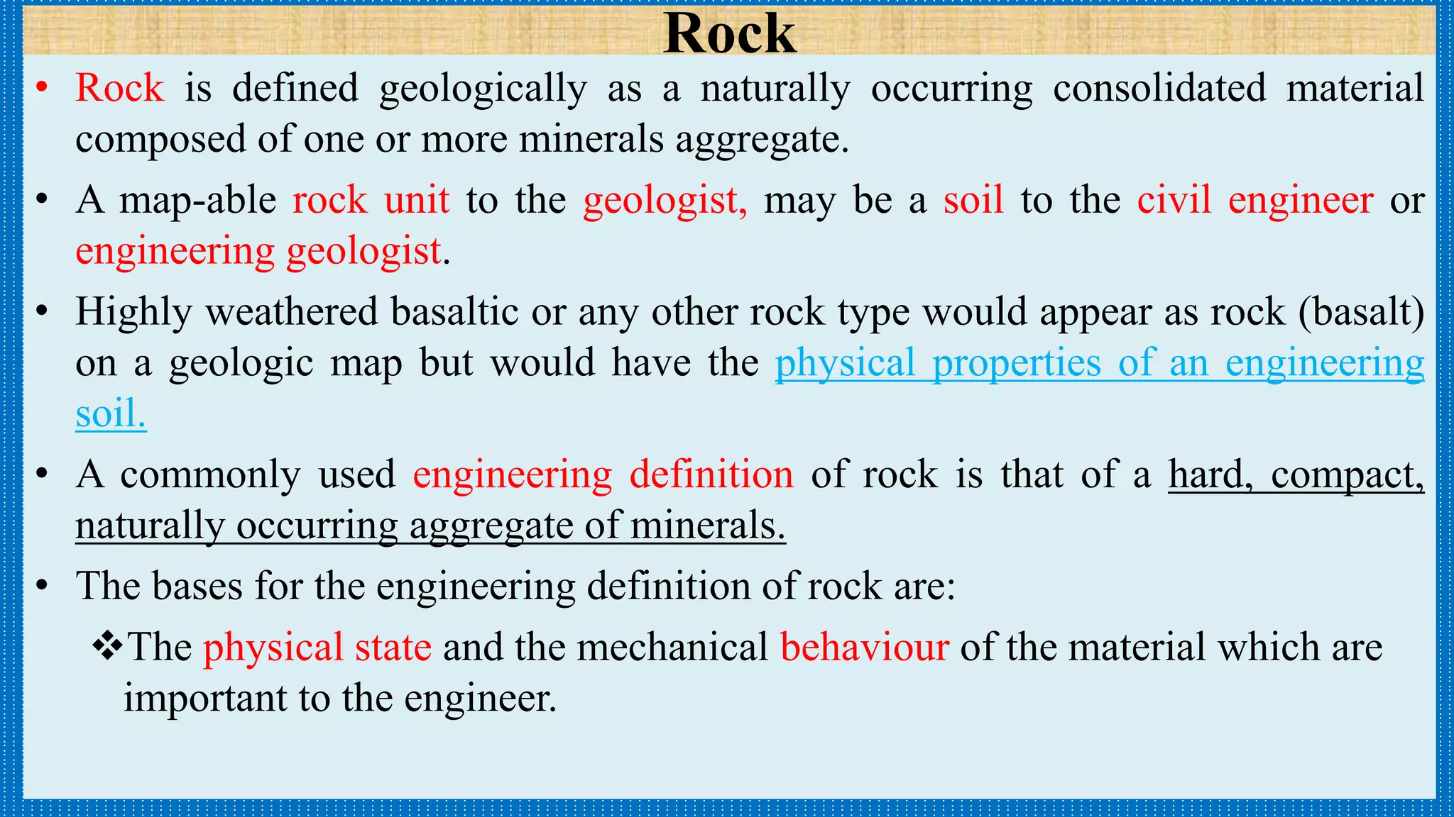 Engineering Geology Lecture 1 | PPTX | Civil Engineering Industry | Industries