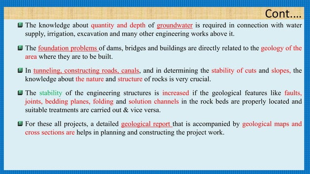 Engineering Geology Lecture 1 | PPTX | Civil Engineering Industry ...
