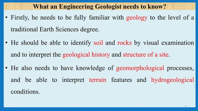 Engineering Geology Lecture 1 | PPTX | Civil Engineering Industry ...