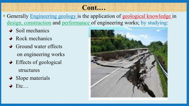 Engineering Geology Lecture 1 | PPTX | Civil Engineering Industry ...