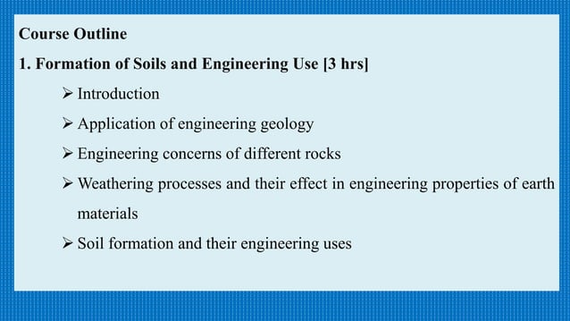 Engineering Geology Lecture 1 | PPTX | Civil Engineering Industry | Industries