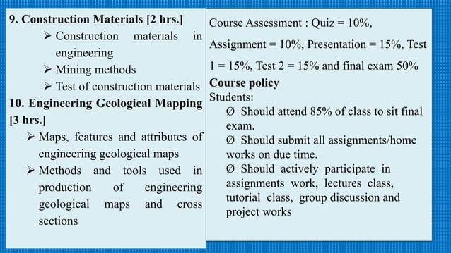 Engineering Geology Lecture 1 | PPTX | Civil Engineering Industry | Industries