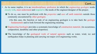 Engineering Geology Lecture 1 | PPT