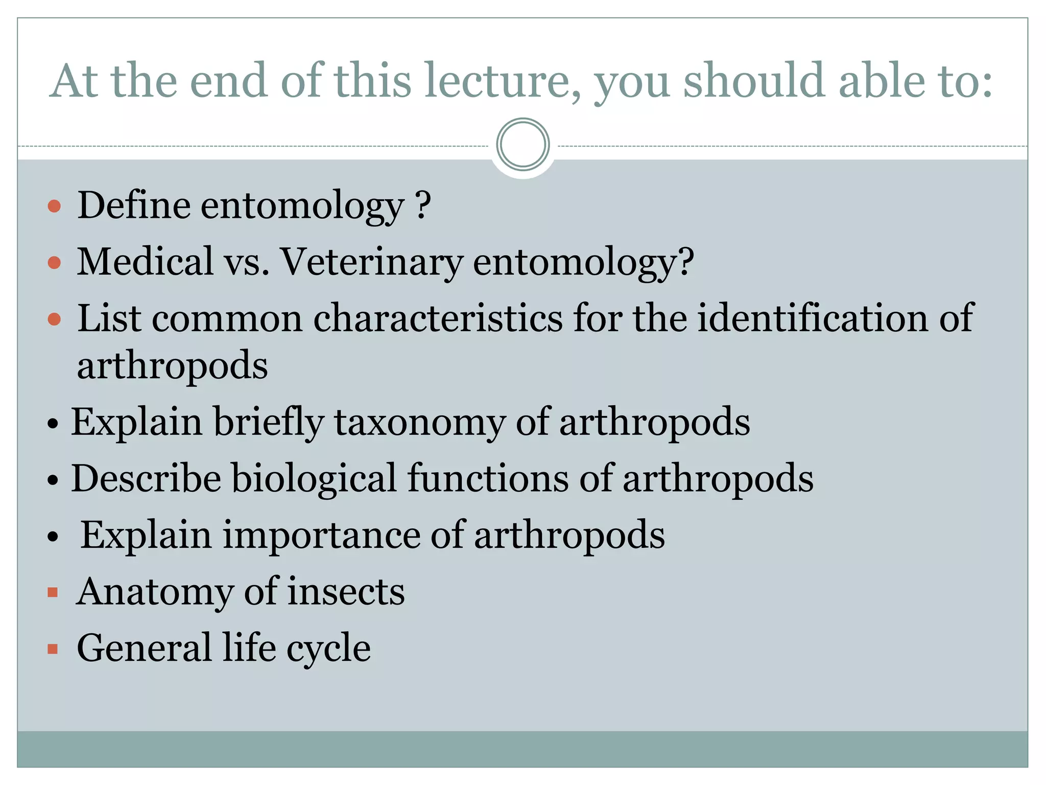 Introduction to medical entomology | PPTX