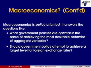 Introduction to Macroeconomics | PDF