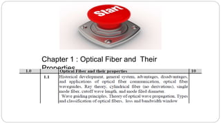 Optical Fiber Introduction | PPTX