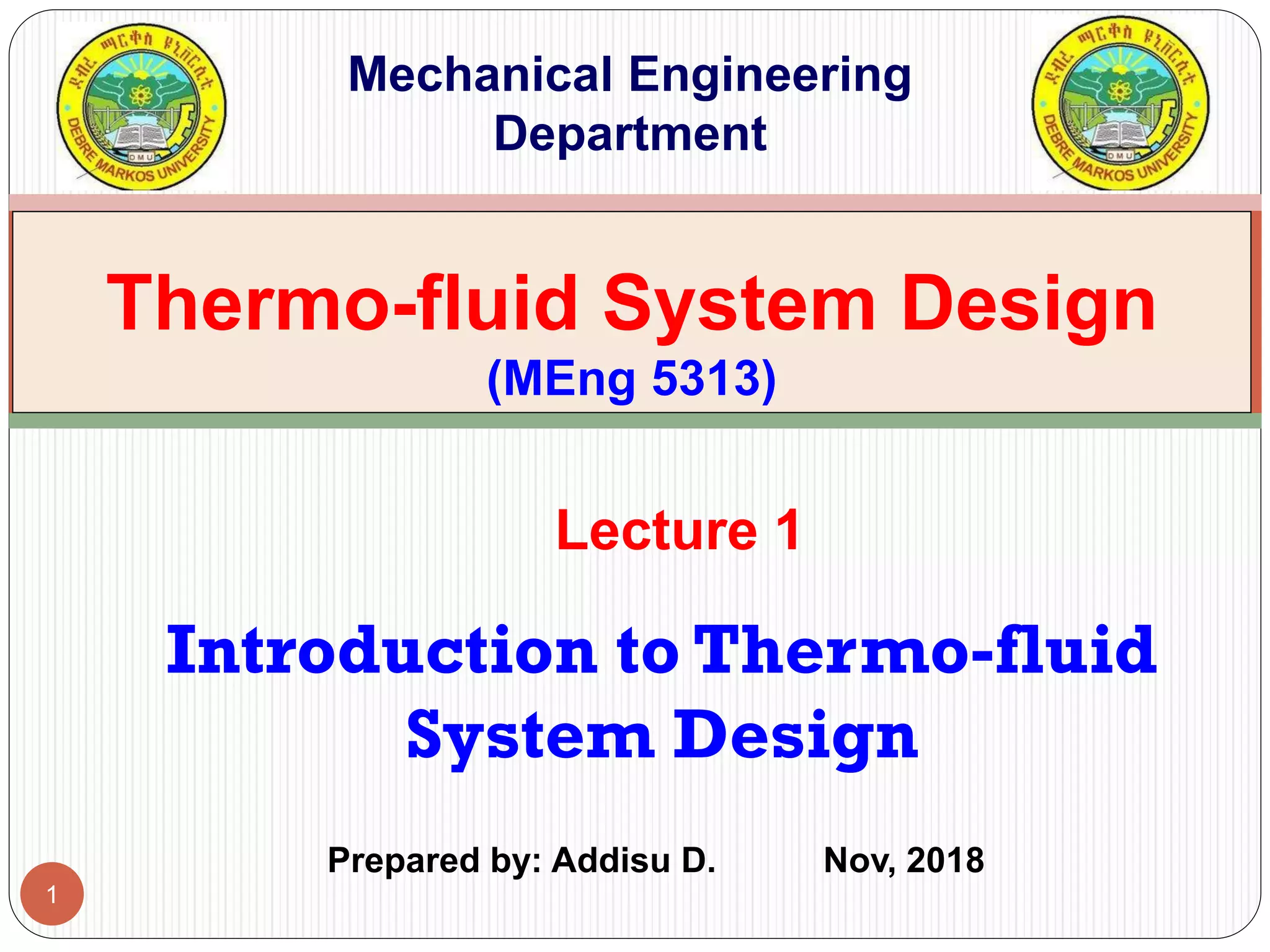 Introduction to Thermo-fluid System Design | PDF