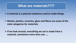 1- INTRODUCTION TO MATERIAL SCIENCE/ ENGINEERING | PPT