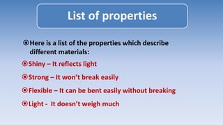 1- INTRODUCTION TO MATERIAL SCIENCE/ ENGINEERING | PPT