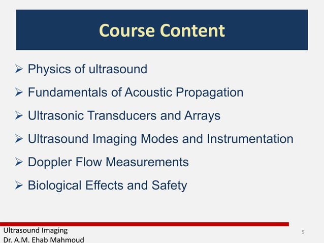Medical Equipment Ultrasound Lecture 1 | PDF
