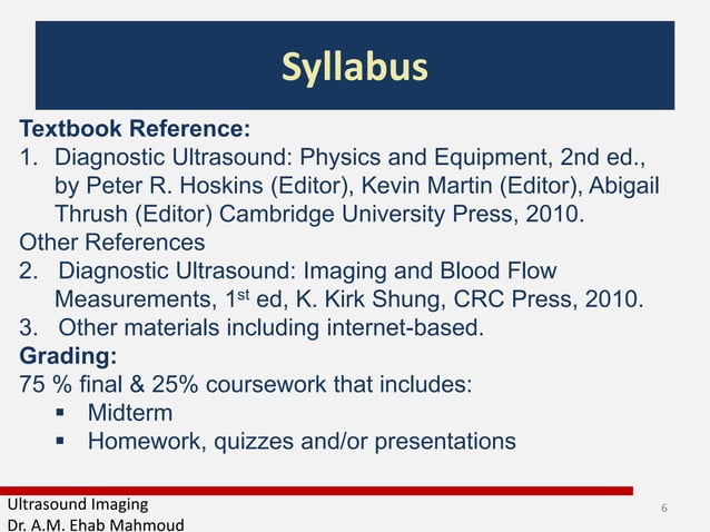 Medical Equipment Ultrasound Lecture 1 | PDF