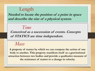 Lecture 1 Introduction to statics Engineering Mechanics hibbeler 14th ...