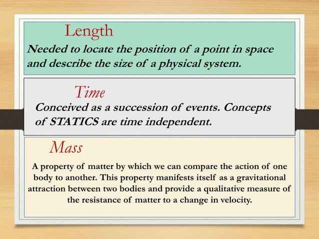 Lecture 1 Introduction to statics Engineering Mechanics hibbeler 14th edition | PPTX | Physics ...