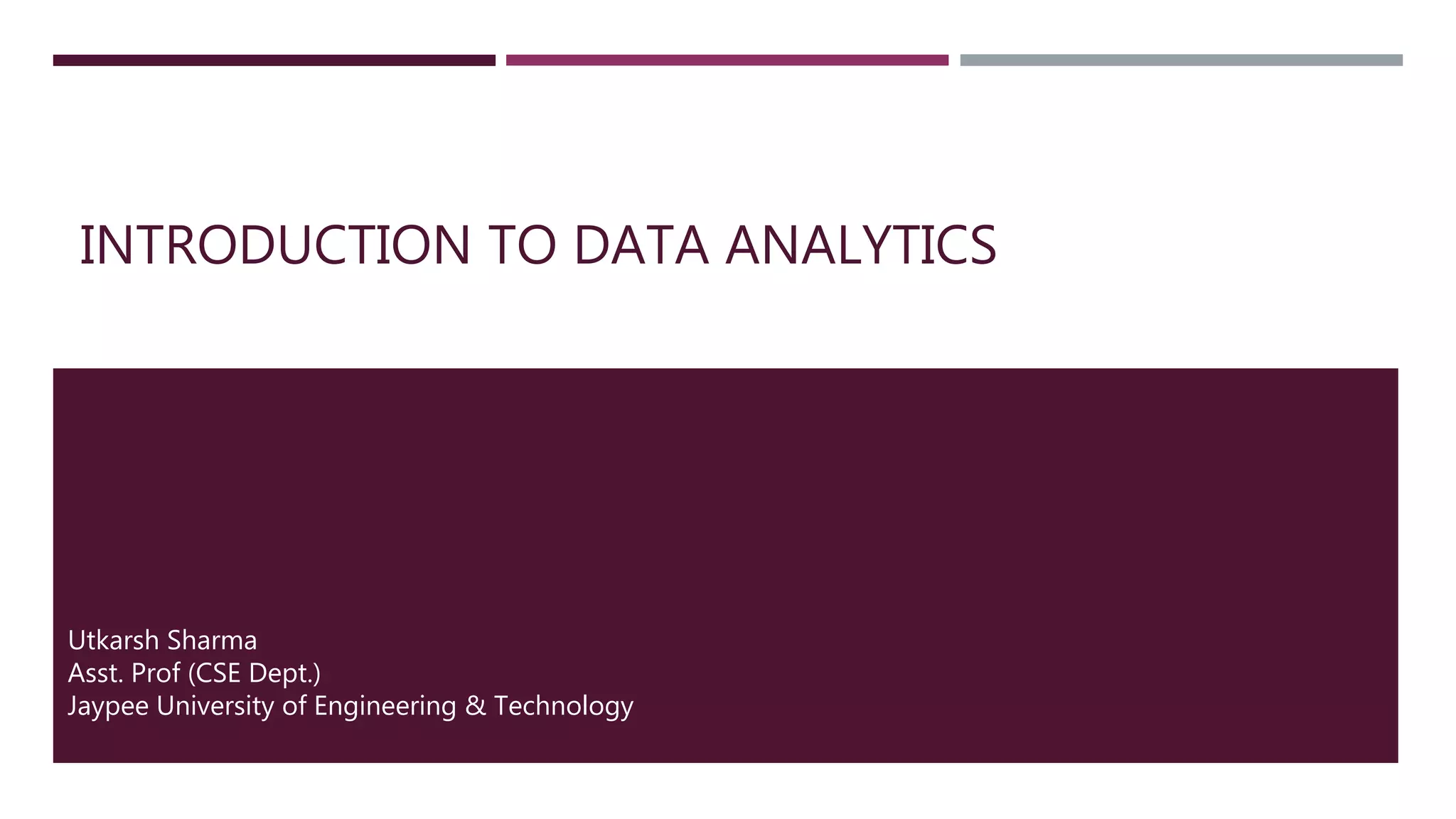 Introduction to Data Analytics | PPTX