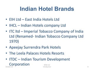 Hotel Industry ( History & present) | PPT