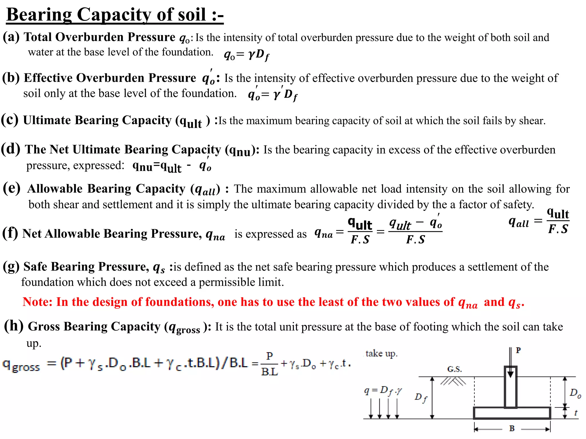 Lecture 1. bearing capacity of soil | PDF