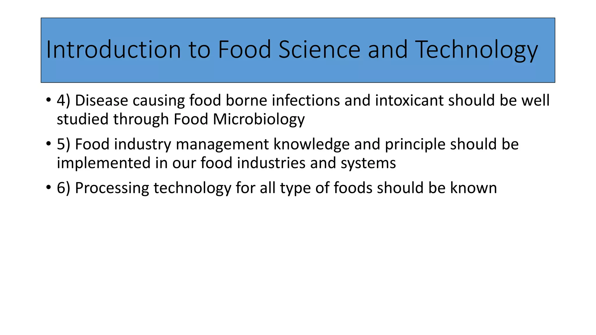 Lecture 1 introduction to food science and technology | PPTX