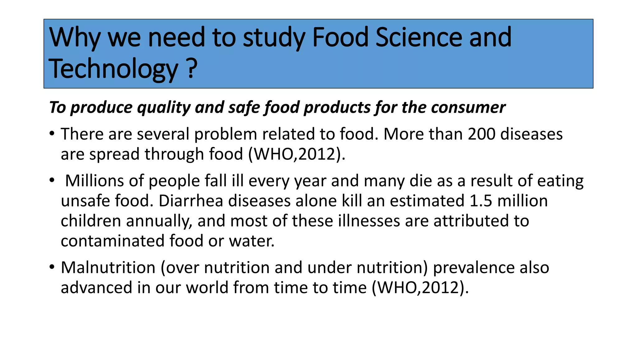 Lecture 1 introduction to food science and technology | PPTX