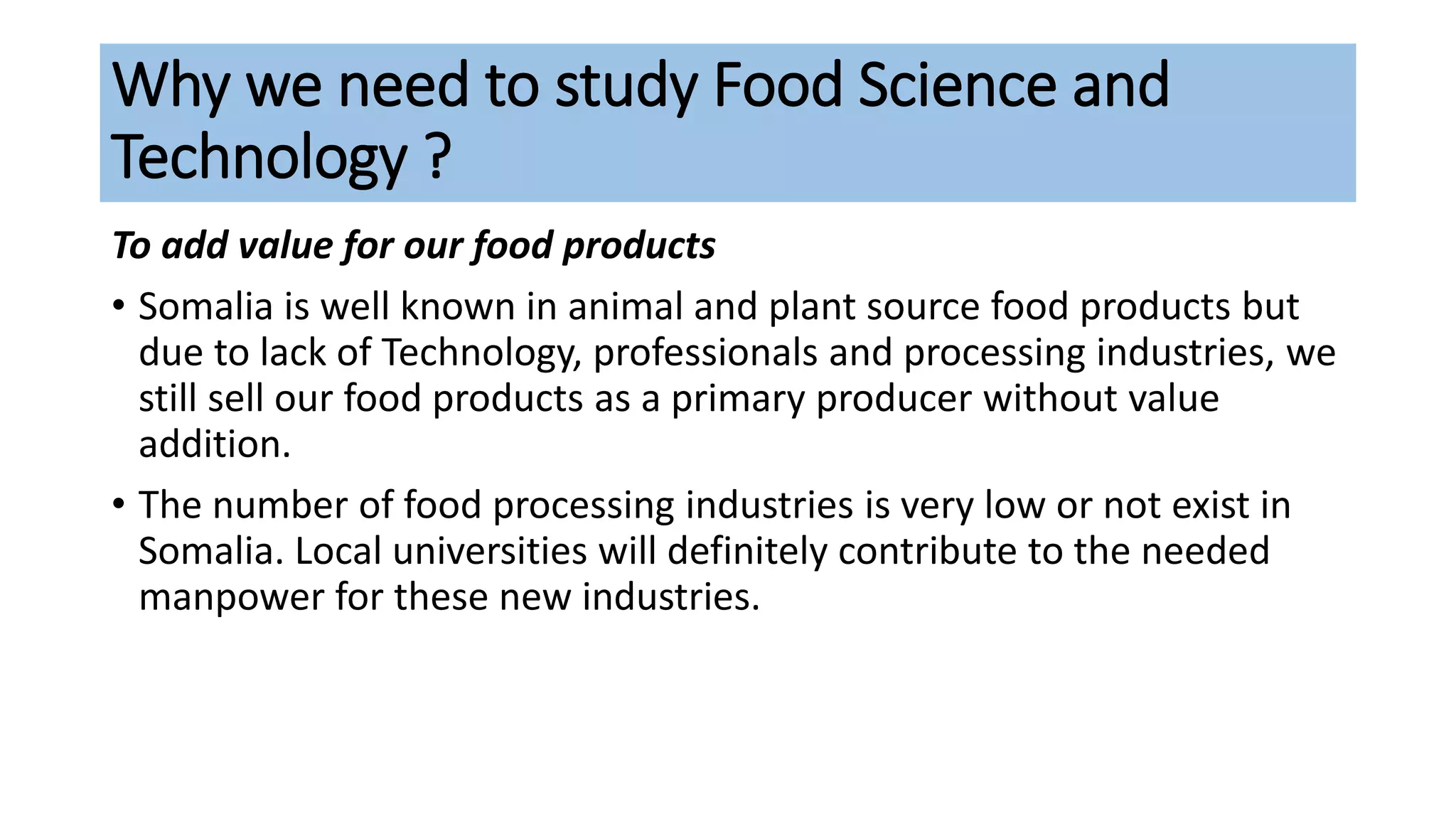 Lecture 1 introduction to food science and technology | PPTX