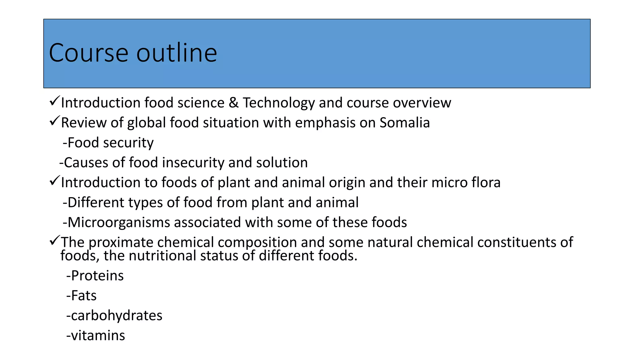 Lecture 1 introduction to food science and technology | PPTX