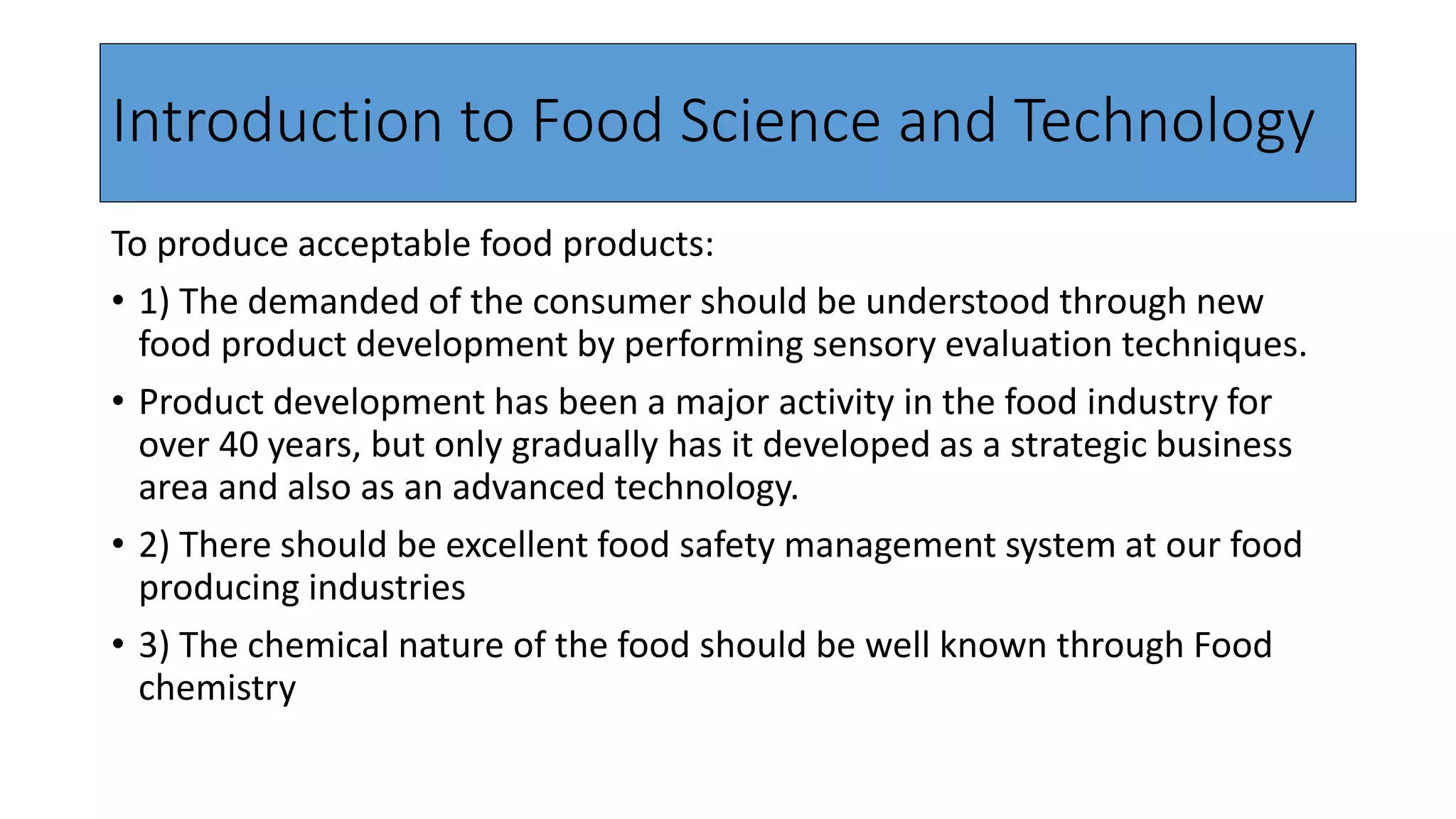 Lecture 1 introduction to food science and technology | PPTX