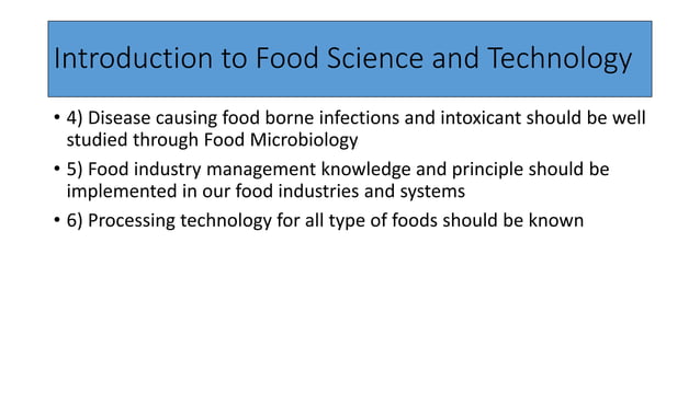 Lecture 1 introduction to food science and technology | PPTX | Food ...