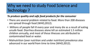 Lecture 1 introduction to food science and technology | PPTX