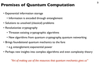 Introduction to Quantum Computing Lecture 1: Fundamentals | PPT | Free Download