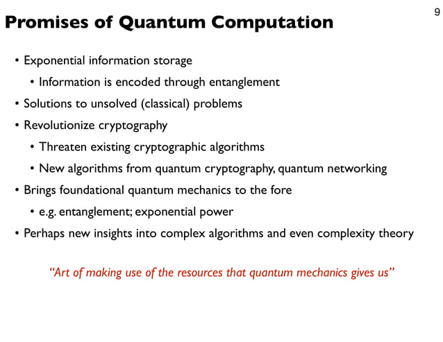 Introduction to Quantum Computing Lecture 1: Fundamentals | PDF