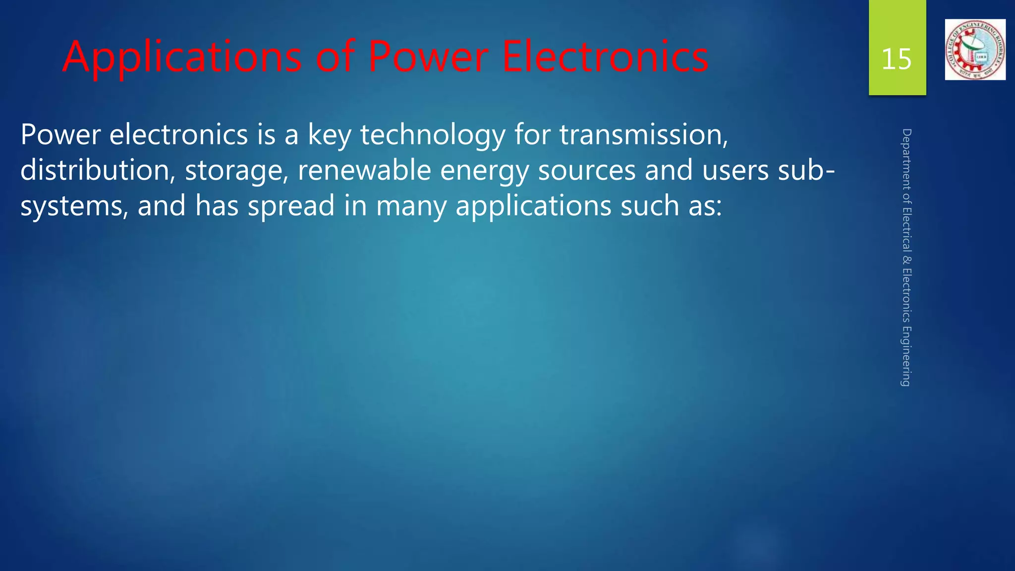 Lecture 1 Introduction of Power Electronics | PPTX