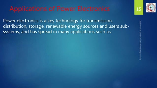 Lecture 1 Introduction of Power Electronics | PPT