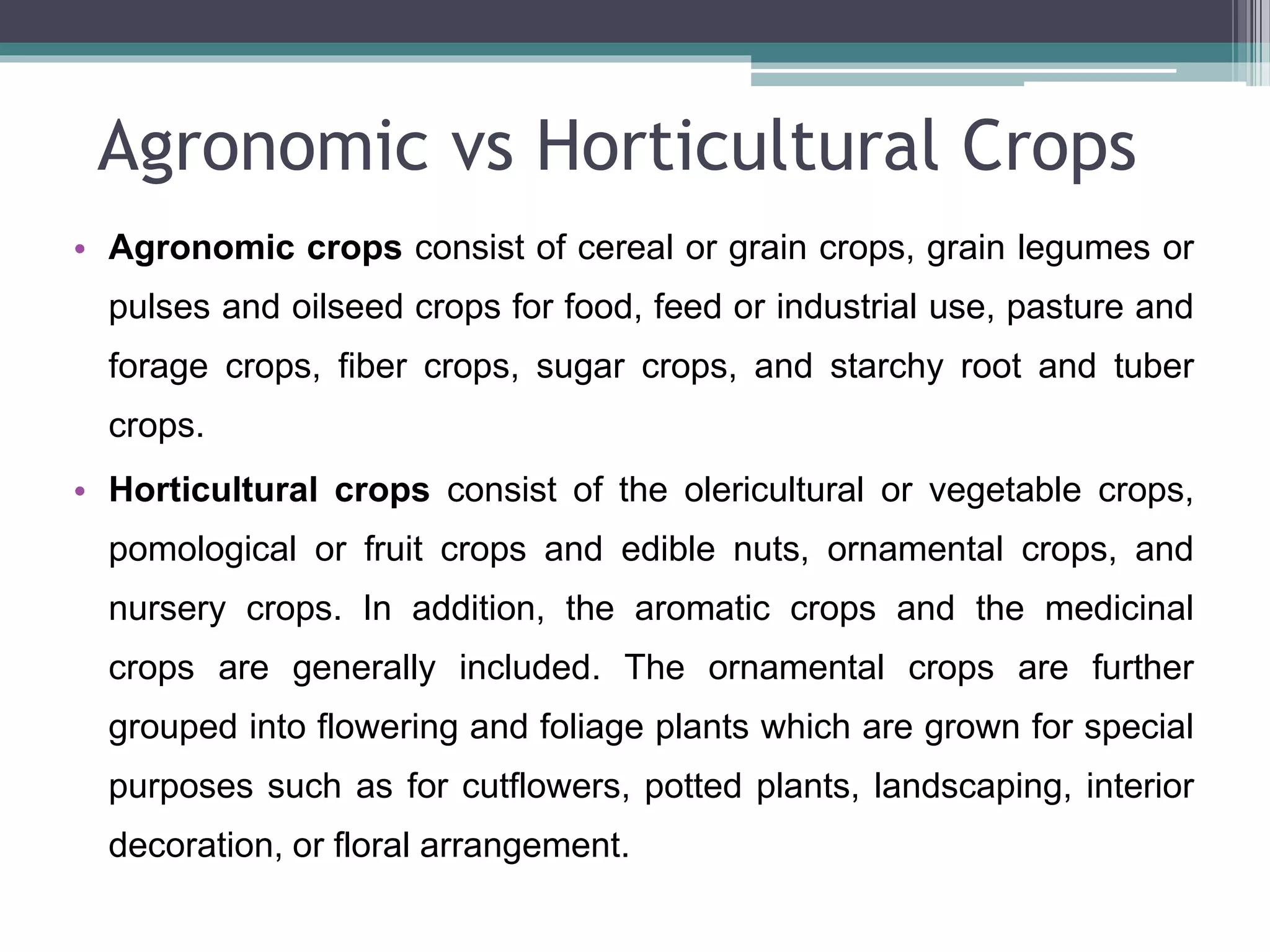 HORTICULTURAL CROPS | PPTX