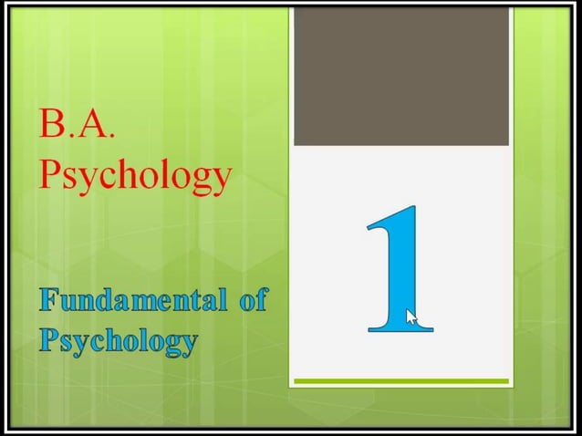 Introduction to Psychology | lecture-1 | PPT