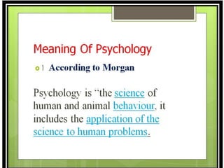 Introduction to Psychology | lecture-1 | PDF