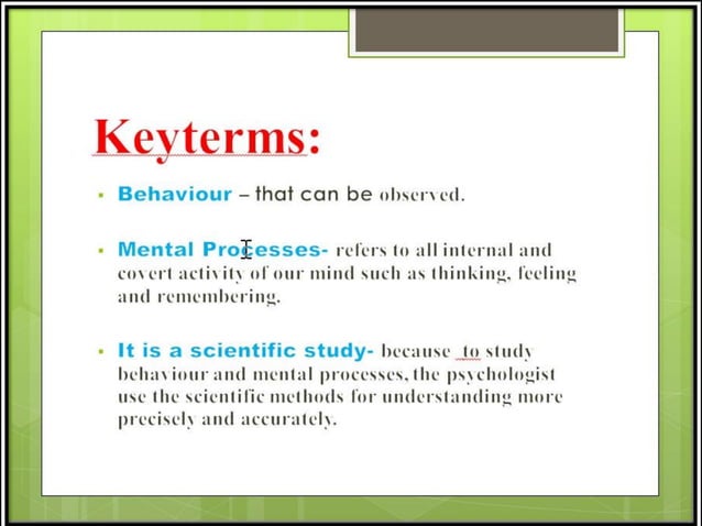 Introduction to Psychology | lecture-1 | PDF