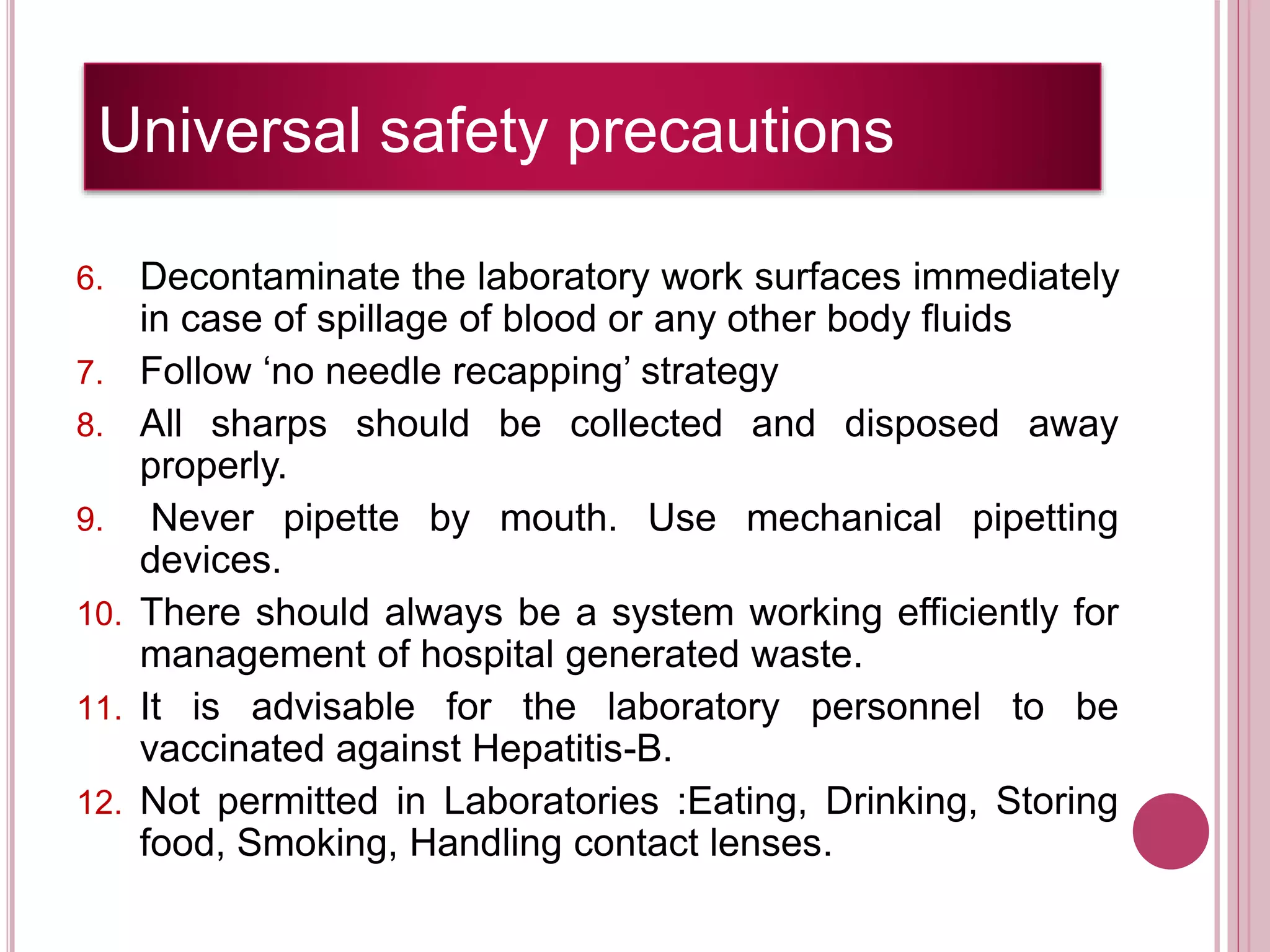 Lecture 1 introduction of biosafety & biosecurity | PPTX