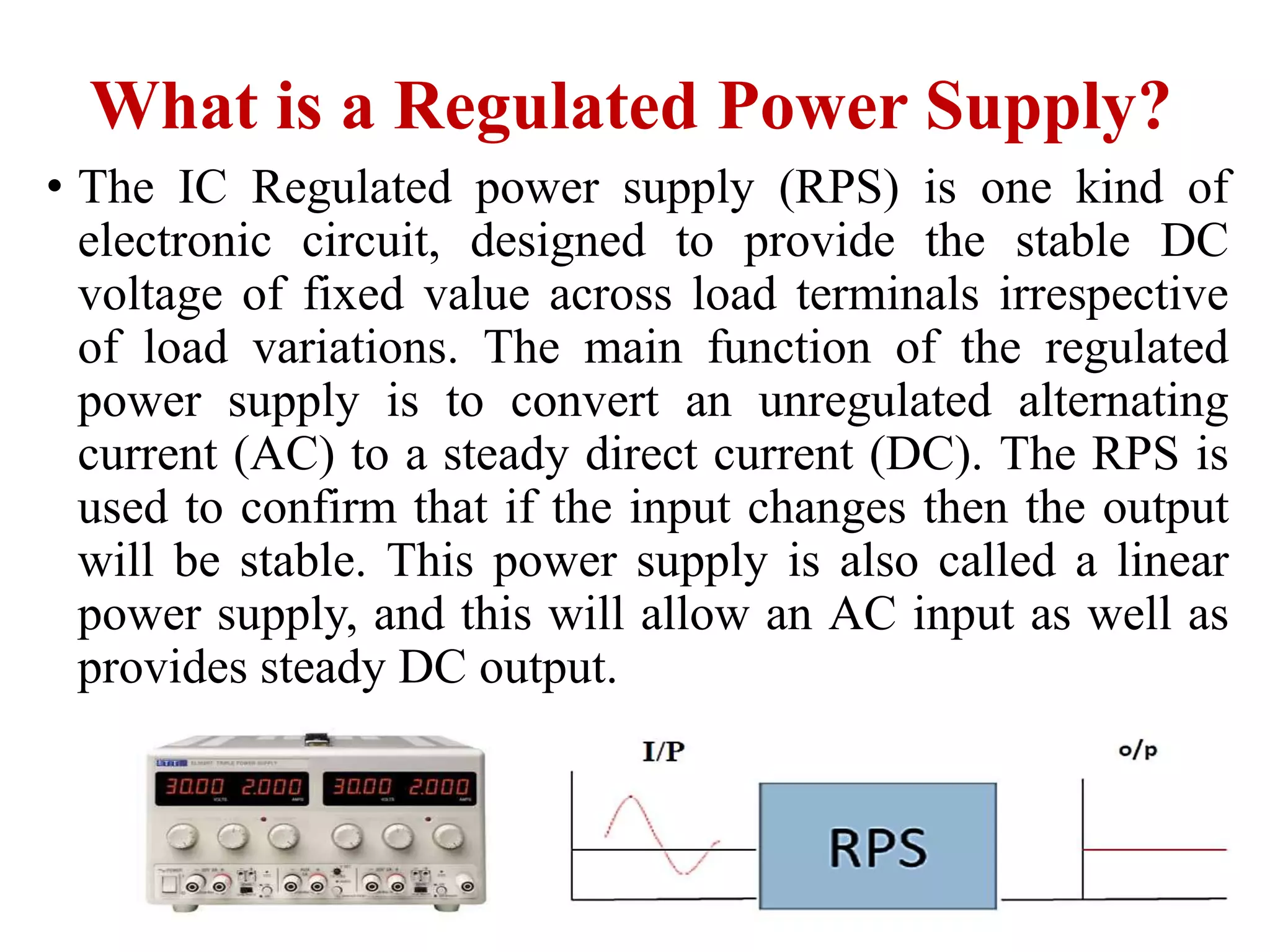 regulated power supply | PPTX