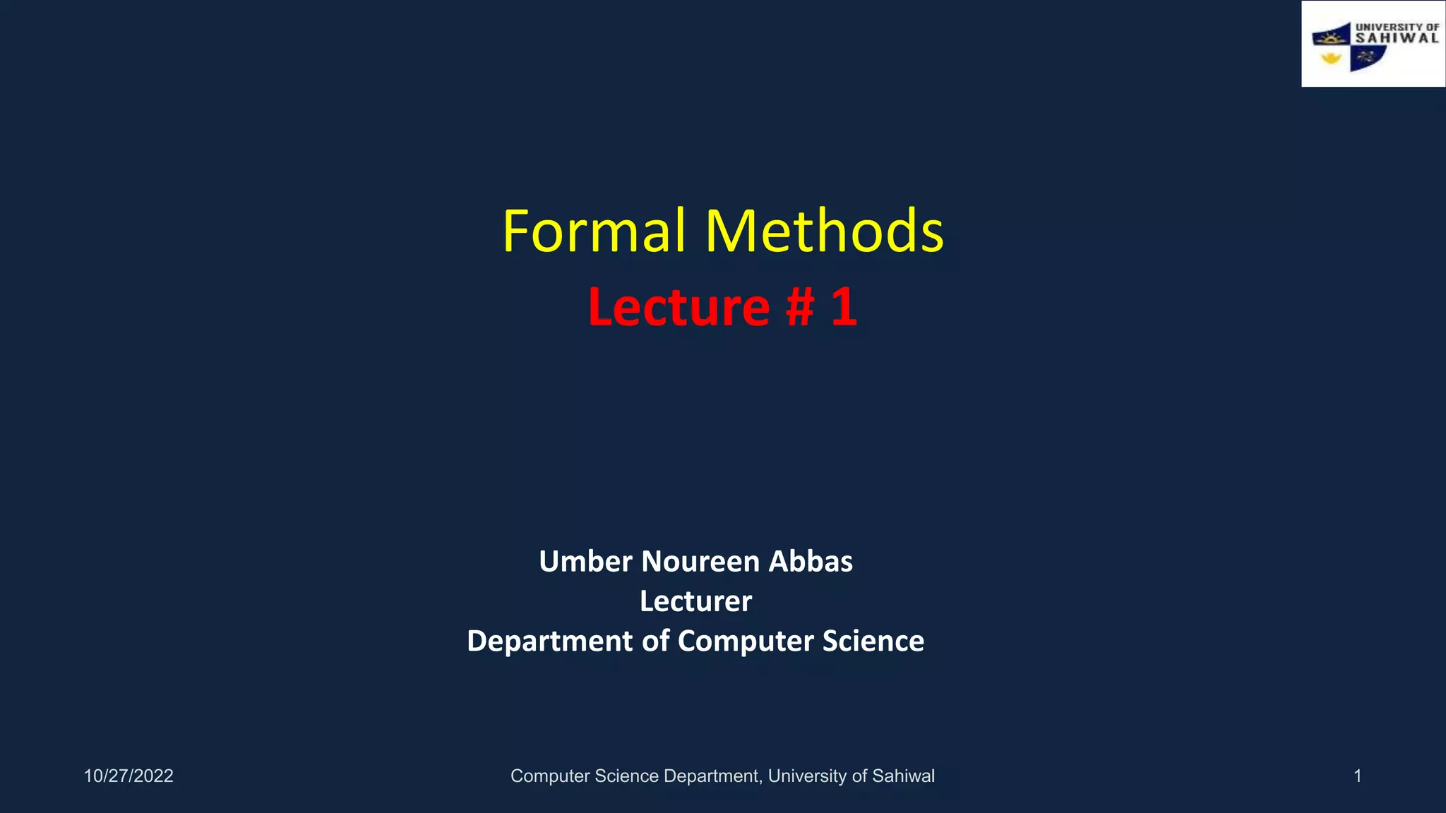 Formal Method | PPT