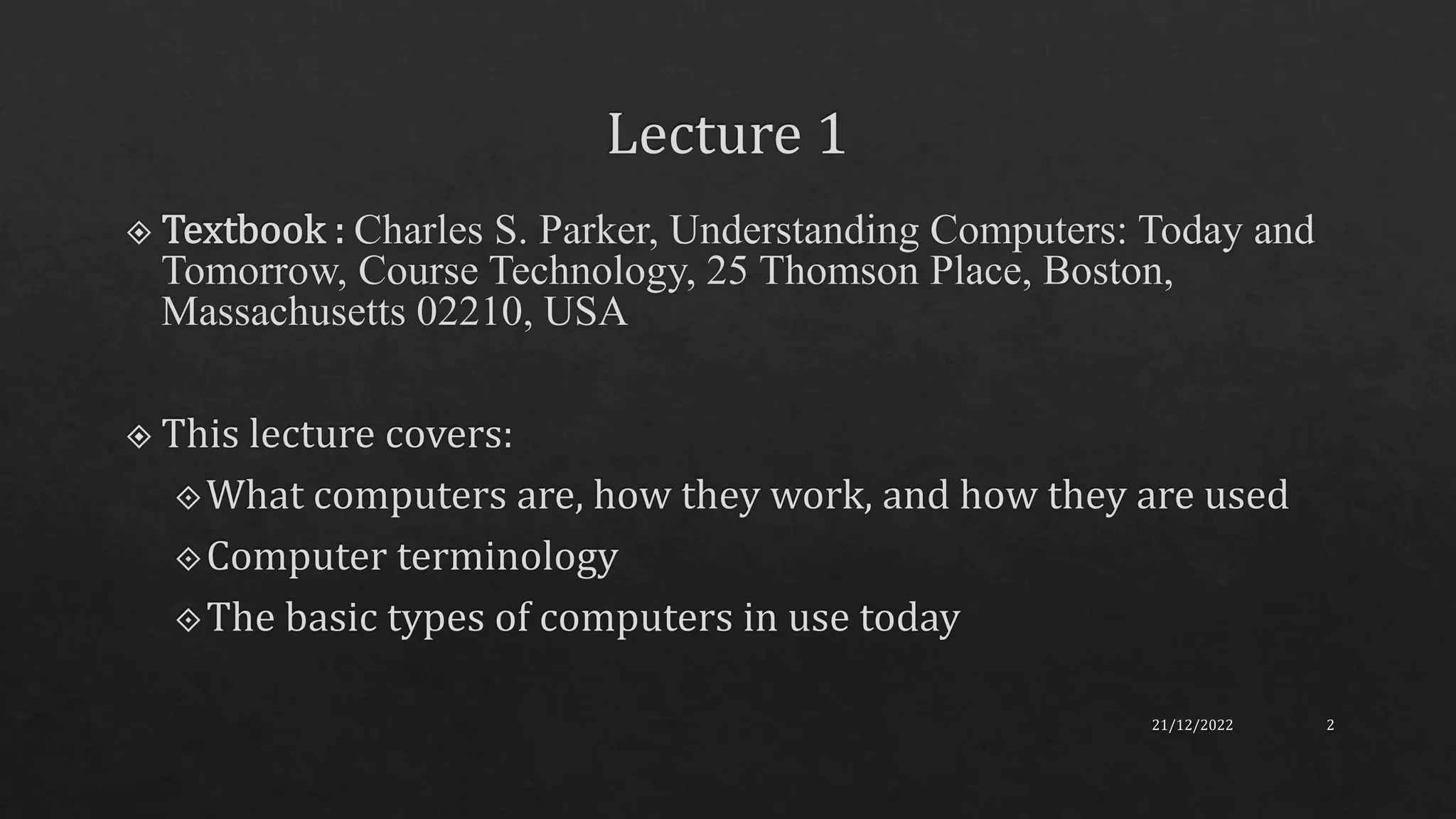 Lecture 1.pptx | Technology & Computing
