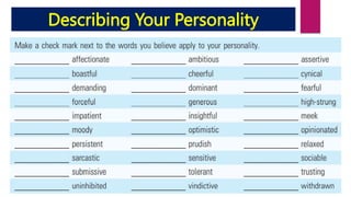 Theories of personality | PPTX