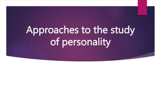 Theories of personality | PPTX