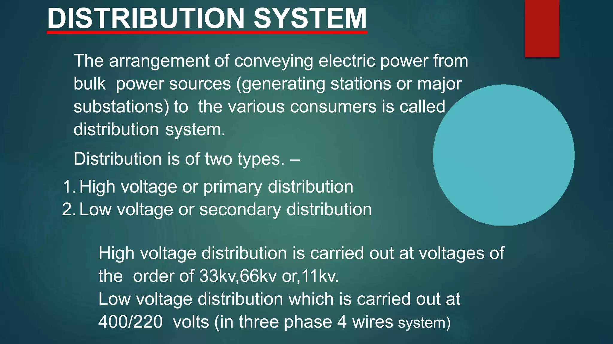 Electrical power distribution and utilization | PPTX