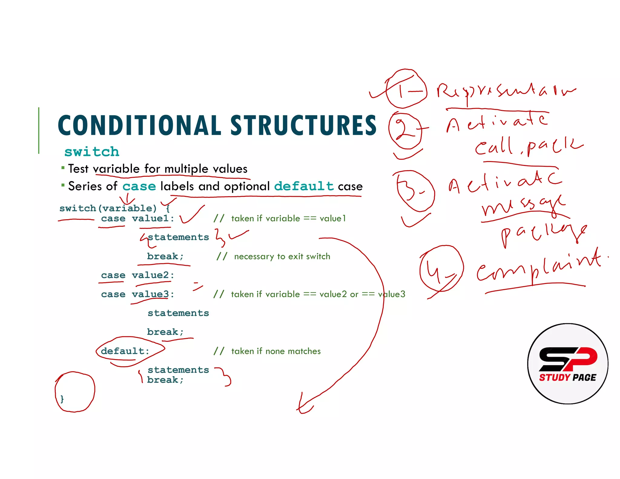 Lecture 1 9 Switch Structure Pdf