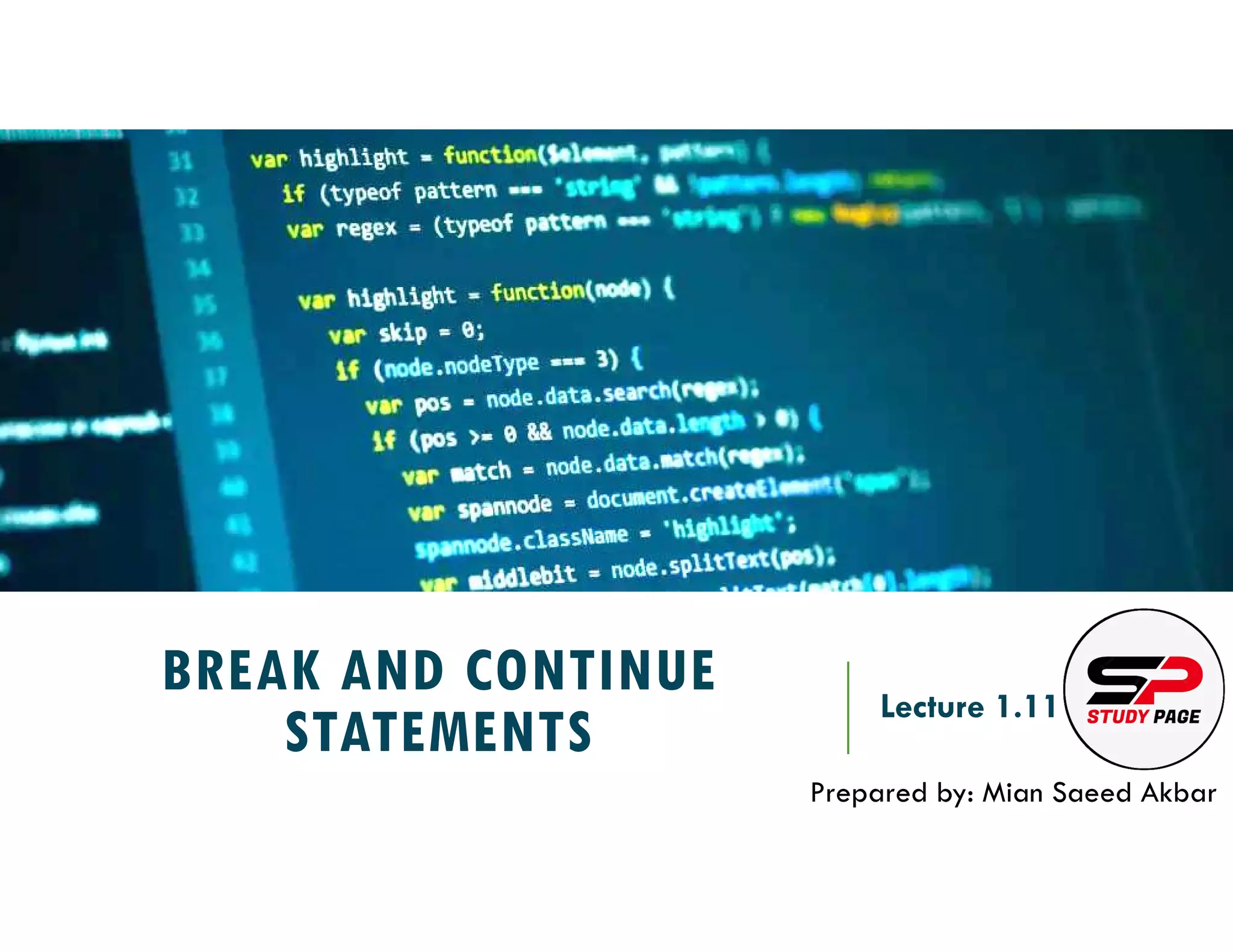 Lecture 1.11 Break and Continue Statements.pdf
