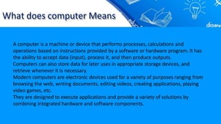 Computer Application Lecture 1 | PPT