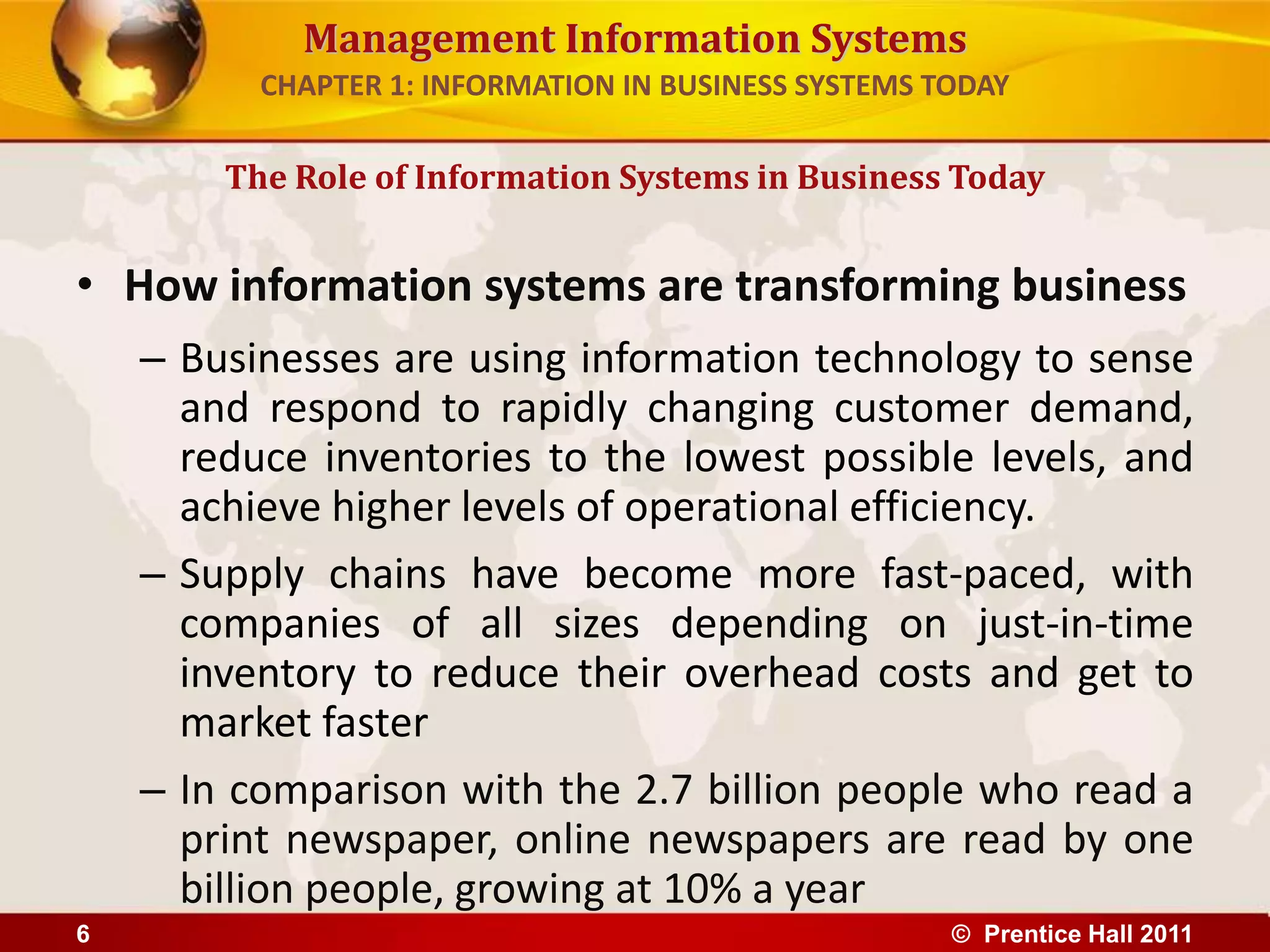 chapter 1 Information system in Business today | PDF
