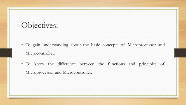 Microcontroller | PPT