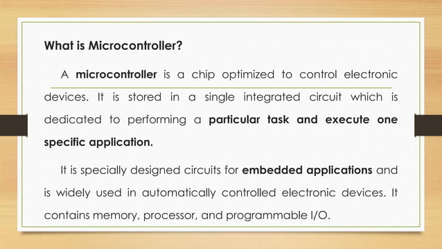 Microcontroller | PPT