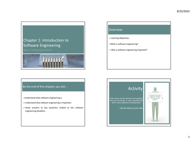 lecture 1.pdf | Operating Systems | Computer Software and Applications