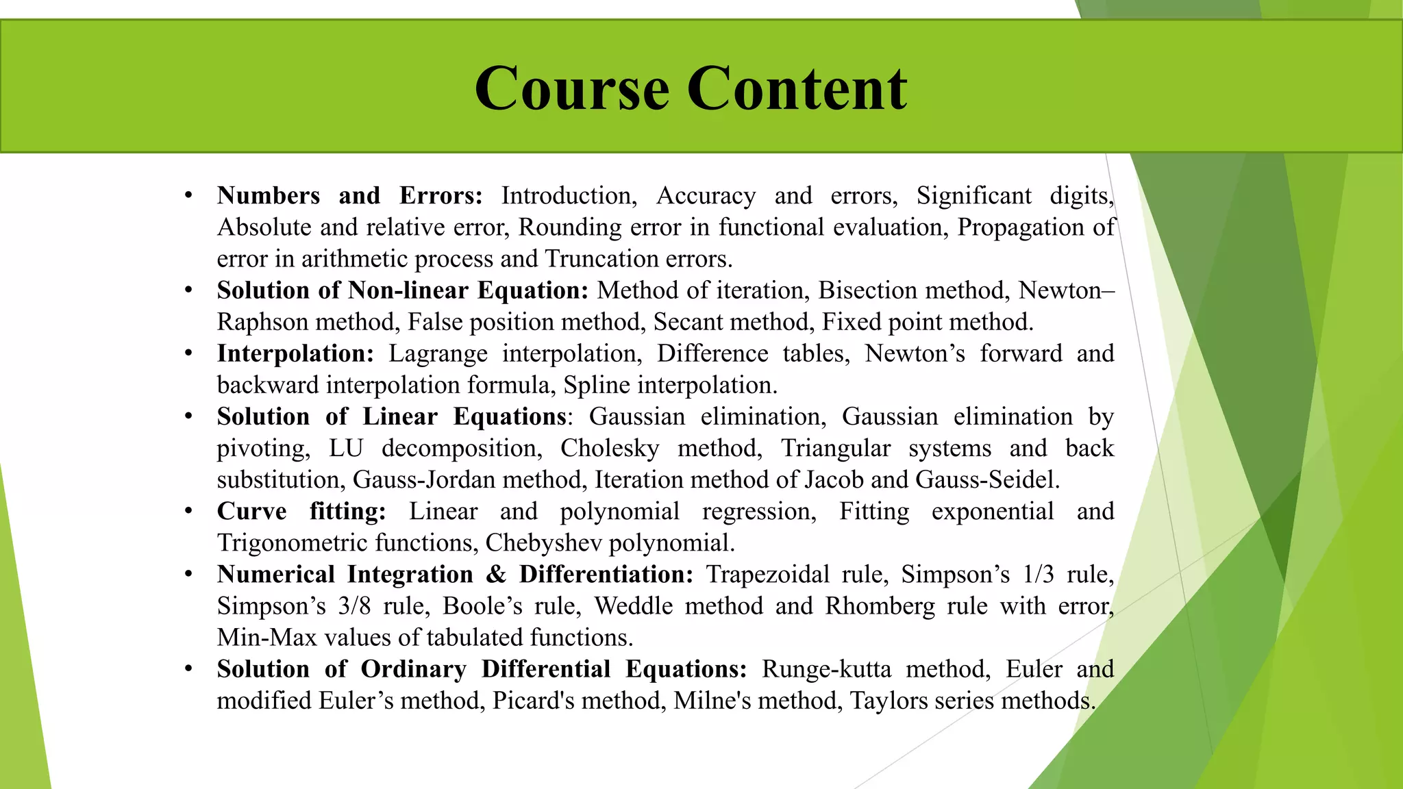 Numerical Method | PPT